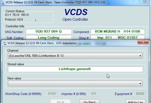 Superb (3V) - Headlamp flash with fog lamps - VAG Coding