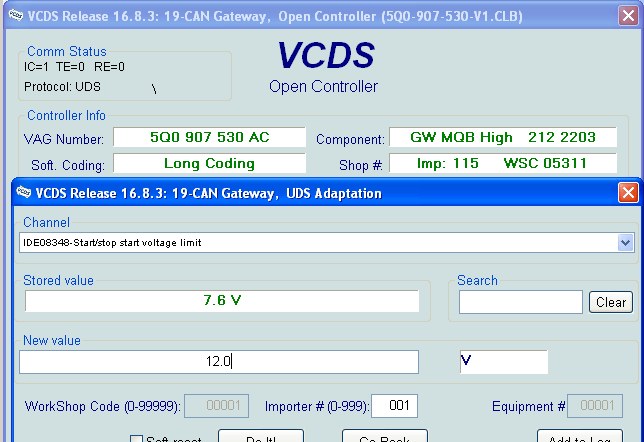 Tarraco (KN) - Start/Stop deactivation - VAG Coding