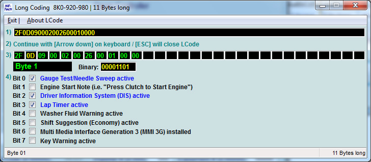 Q5 (8R) - Needle check - VAG Coding