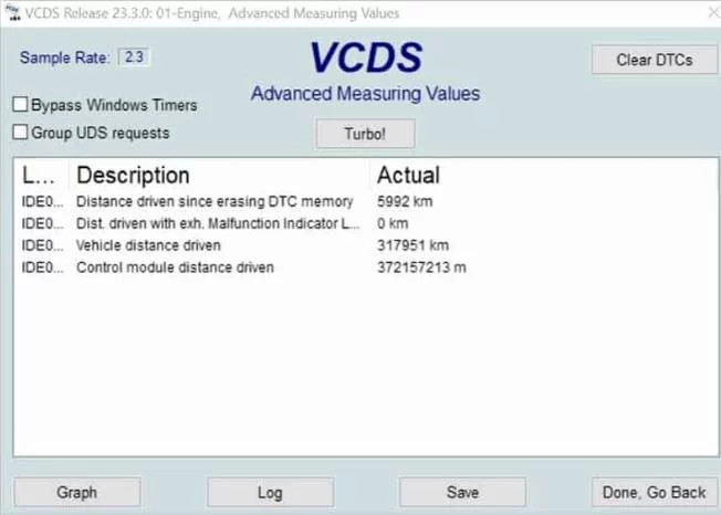 VCDS: Check mileage - VAG Coding