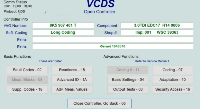 VCDS: FAP regeneration - VAG Coding