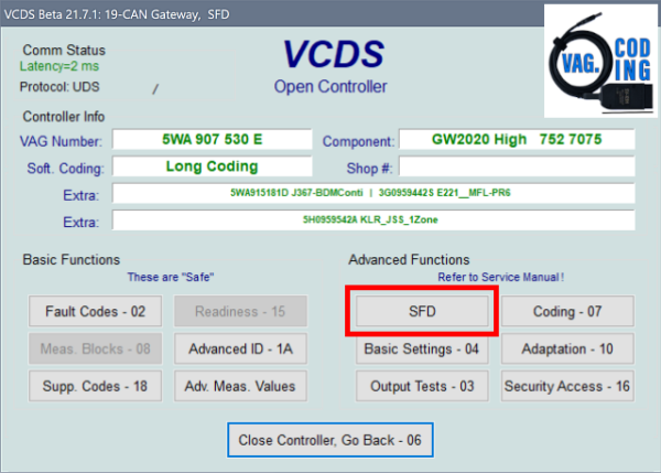 VCDS: What is SFD protection? - VAG Coding
